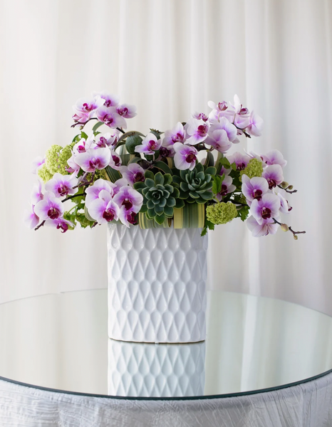 Orchid Waterfall Flower Arrangement